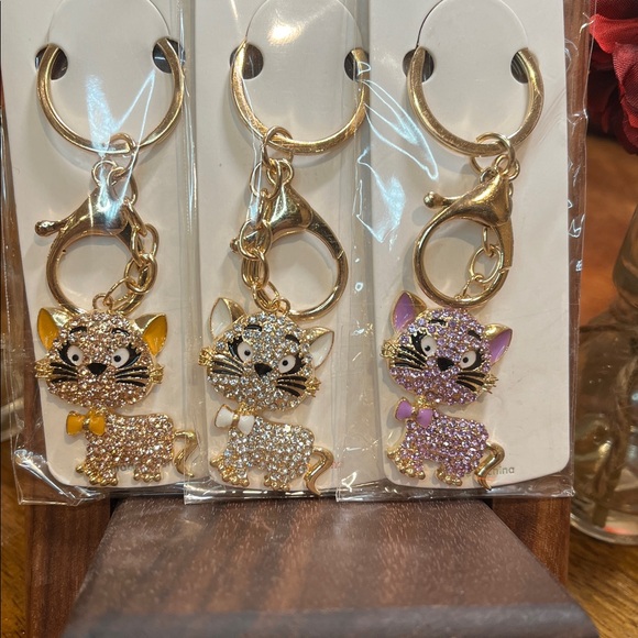 Accessories | Keychain 3 Piece Bundle Sparkling Cats | Poshmark